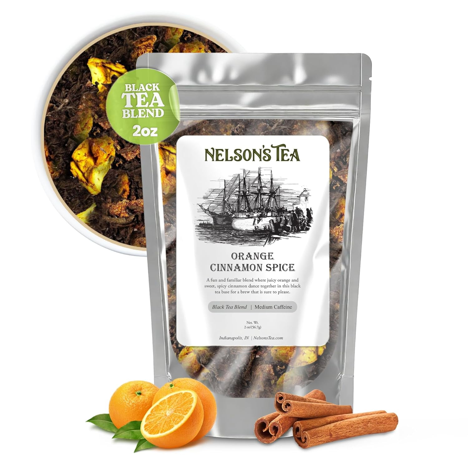 Nelson's Tea Orange Cinnamon Spice: Warmth and Naturally Sweet Black ...