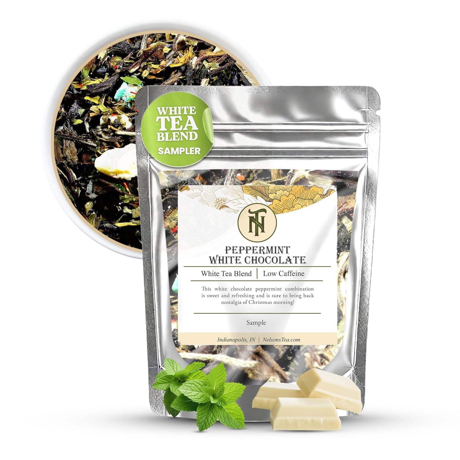 Nelson's Tea - Peppermint White Chocolate - White Loose Leaf Tea ...