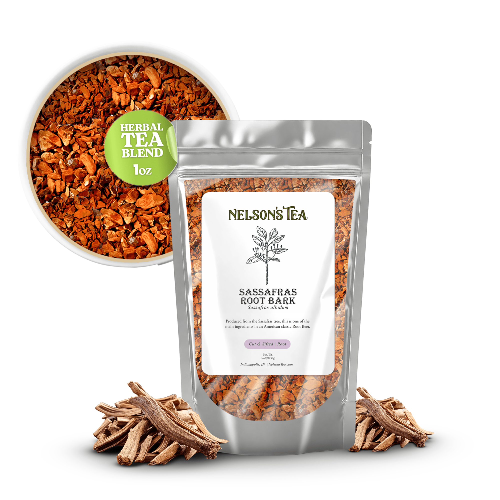 Nelson's Tea - Sassafras Root Bark - Cut & Sifted Sassafras Root Beer ...