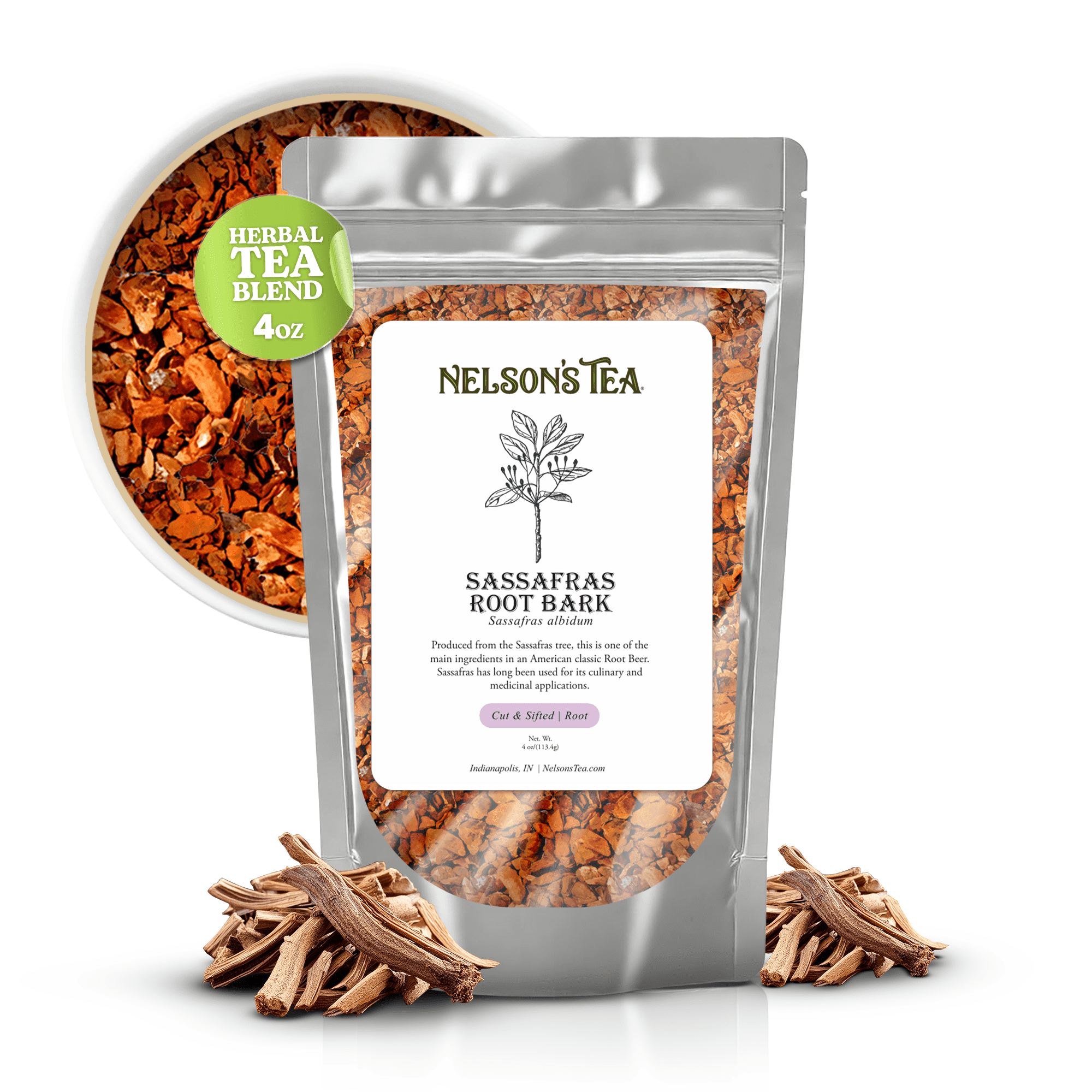 Nelson's Tea - Sassafras Root Bark - Cut & Sifted Sassafras Root Beer ...