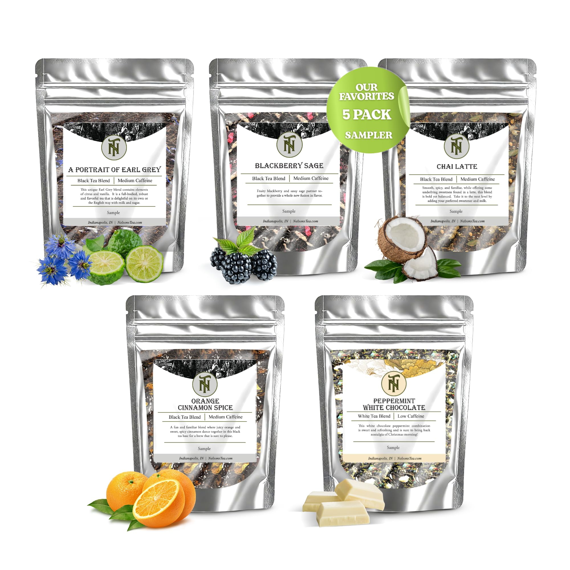 Nelson's Tea Our Favorites Sampler Pack - Loose Leaf Tea Sampler - A ...