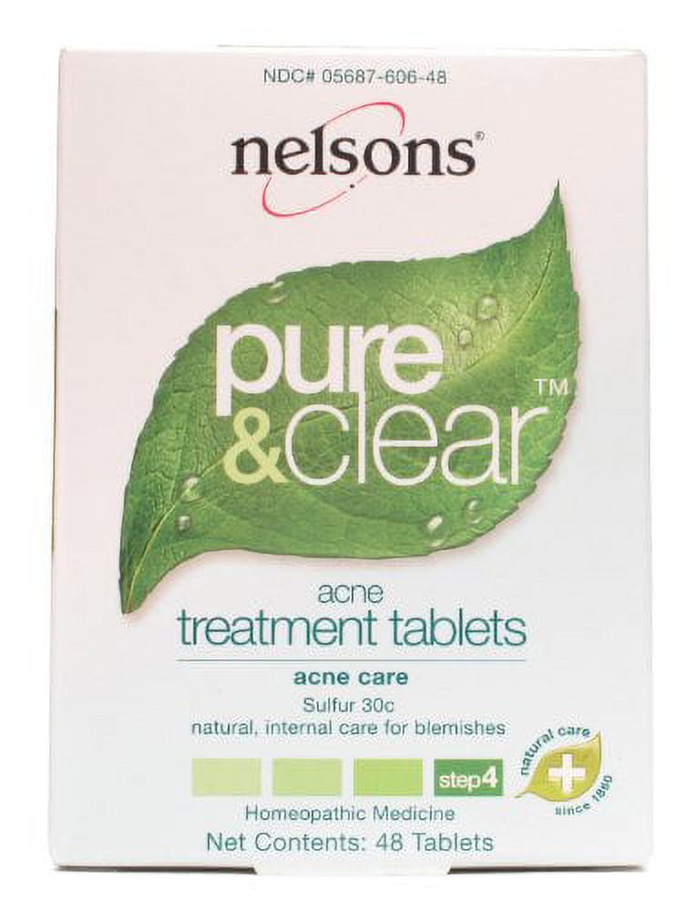 Nelsons - Pure & Clear Acne Treament Tablets Sulfur 30 C - 48 Tablets ...