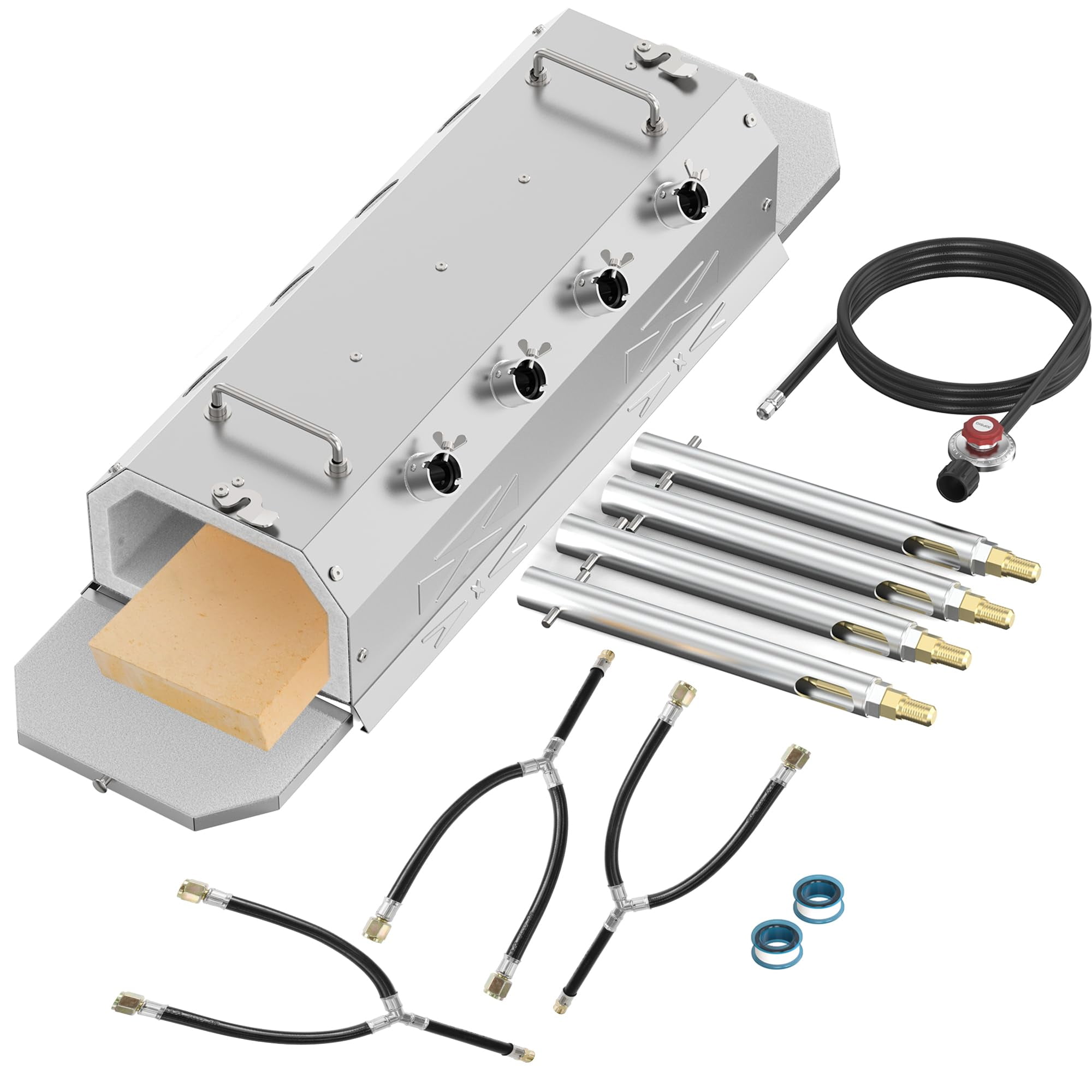 Nelyrho Gas Propane Forge 2600°F,Double Door,Large Capacity,Portable ...