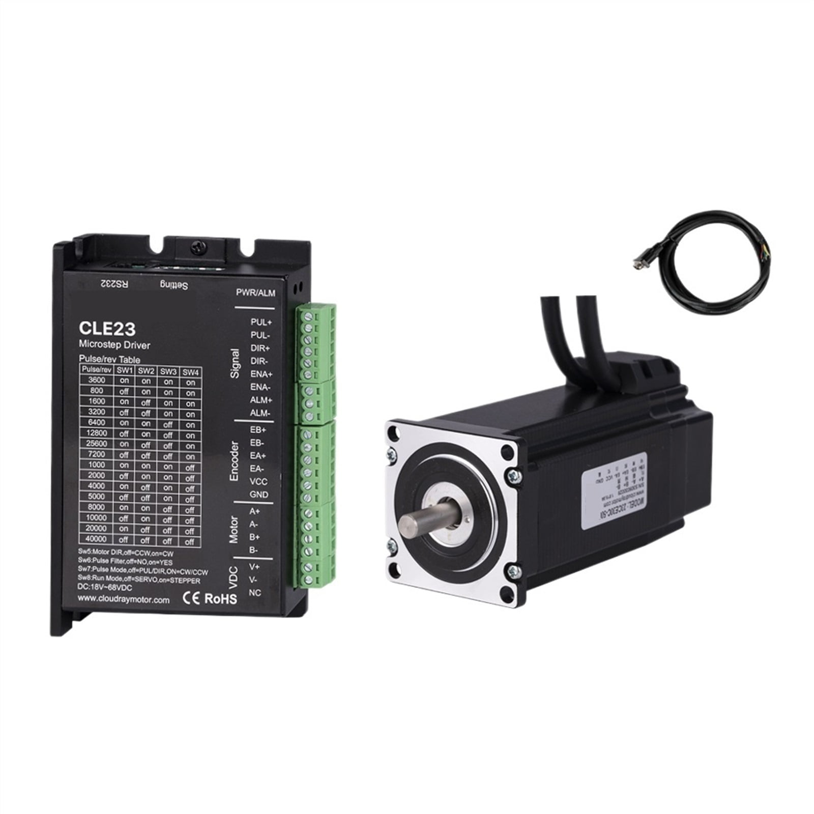 Nema 23 2-Phase Closed Stepper Motor Driver Kit With 1.5M Encoder Cable ...