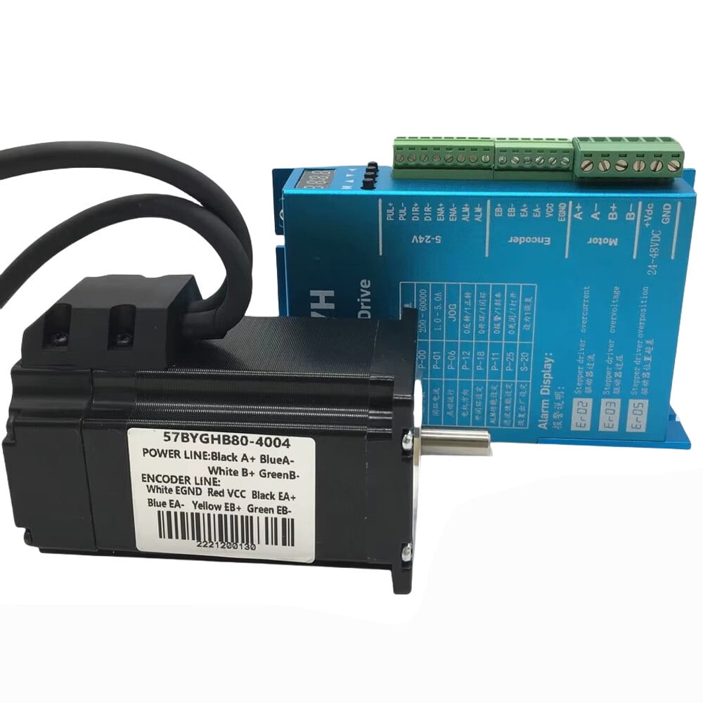 Nema 23 Closed-loop Stepper Motor 2.2Nm 314oz.in Hybrid Servo Driver HB808C Kit - Walmart.com