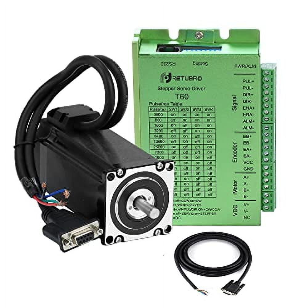 Nema 23 Stepper Closed Loop Servo Motor and Driver Kit 2 Phase 3.0NM(425 oz.in) with Encoder ...