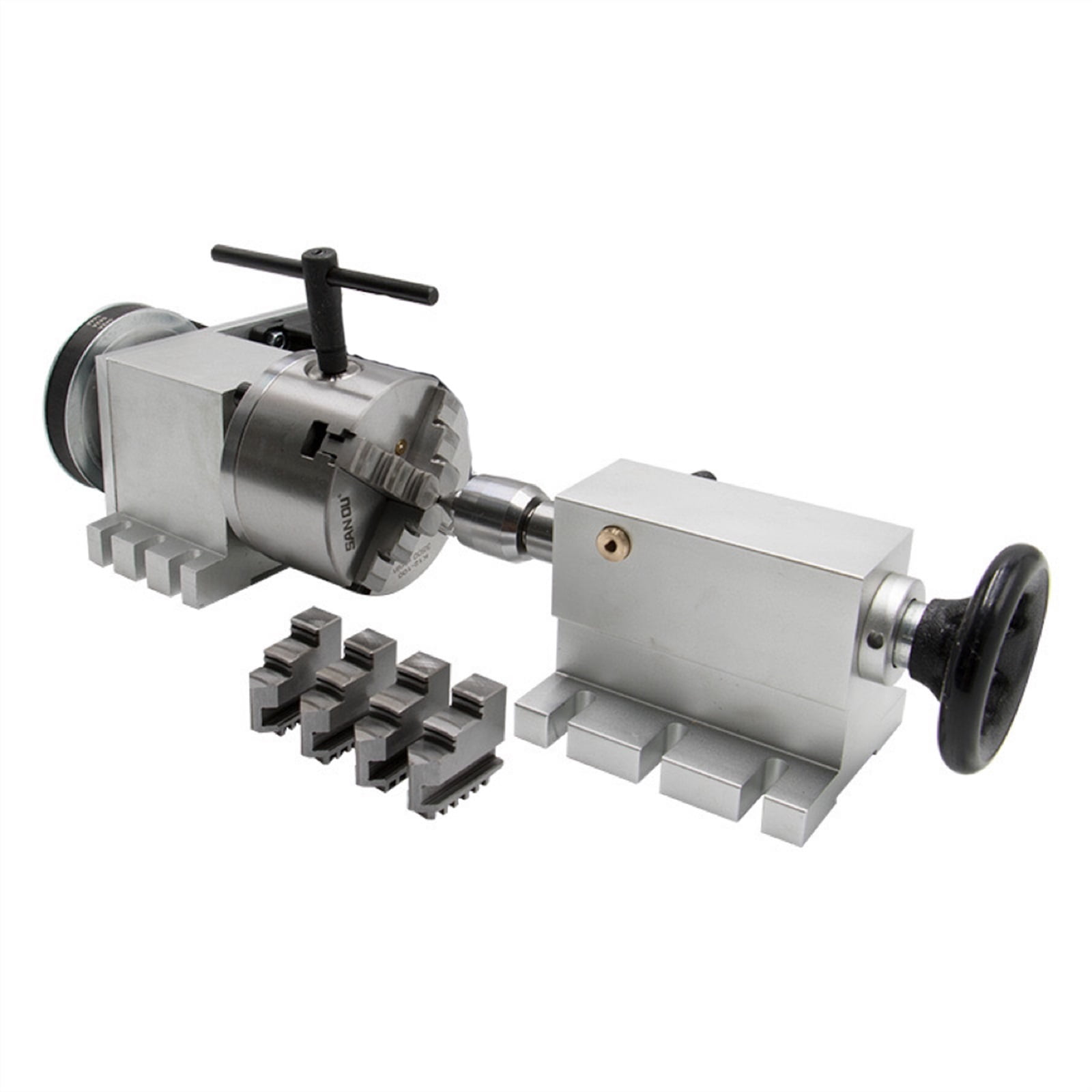 Nema 34 Closed Loop Stepper Motor (4:1) K12-100mm 4 Jaw Chuck 4th Axis ...