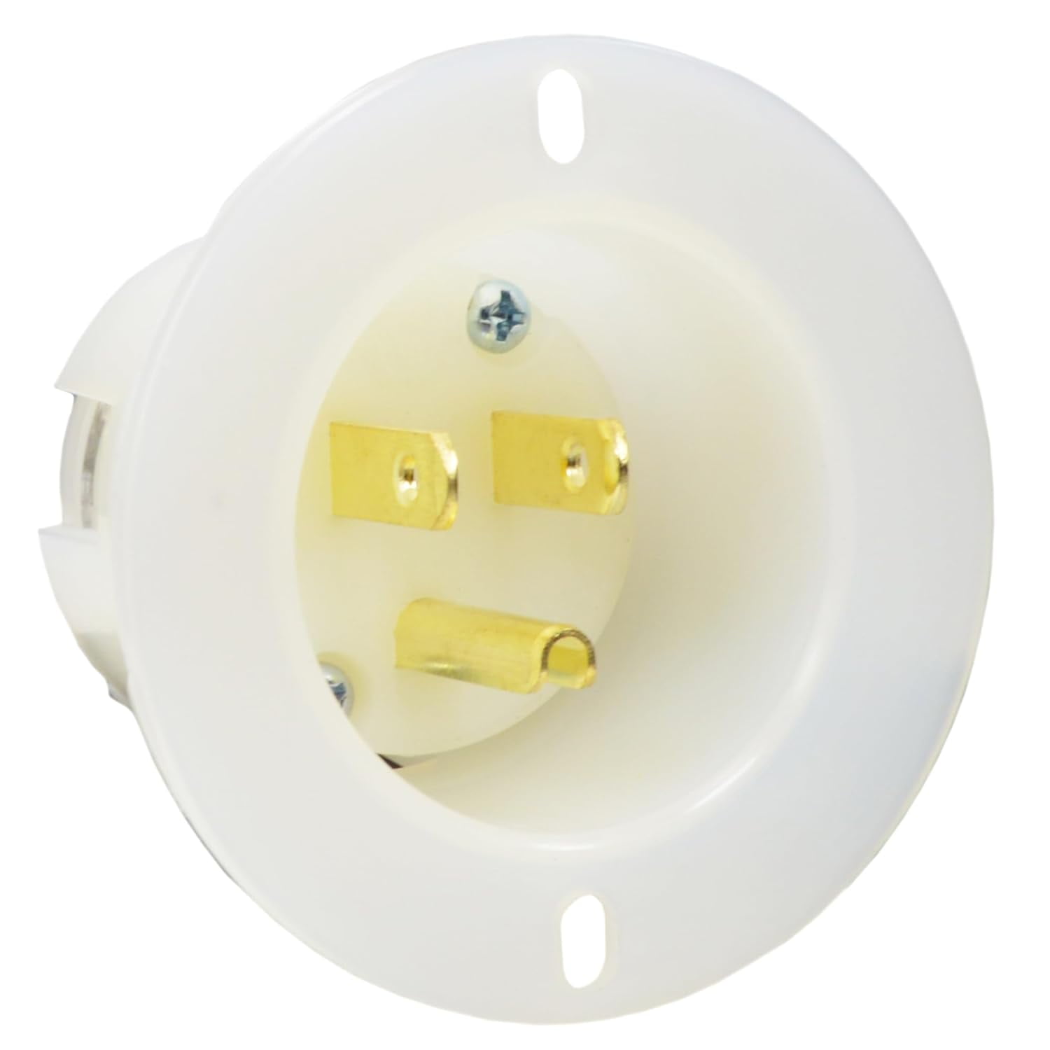 Nema 5-15 Flanged Inlet ($6.71 Each - Sold in 10 Pack). 15 Amp 125 Volt ...