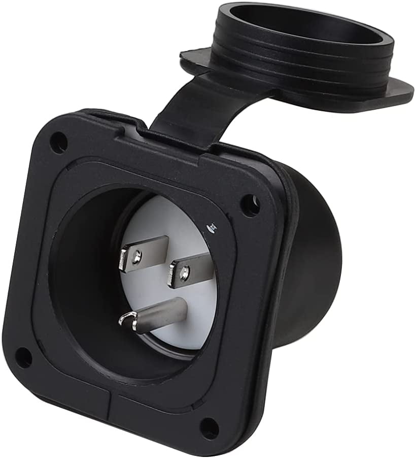 Nema 5-15P 15-Amp 125V Flanged Power Inlet, 15A 125V Inlet with ...