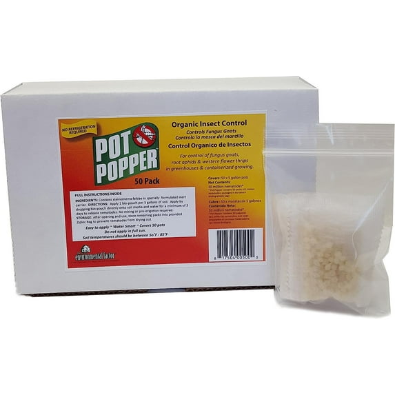 Enviro Pot Popper Organic Gnat Killer and Control, Beneficial Nematodes ...