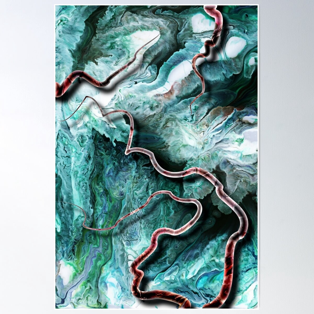 Nematode Worms Poster Wall Art, Modern Wall Decor For Living Room ...