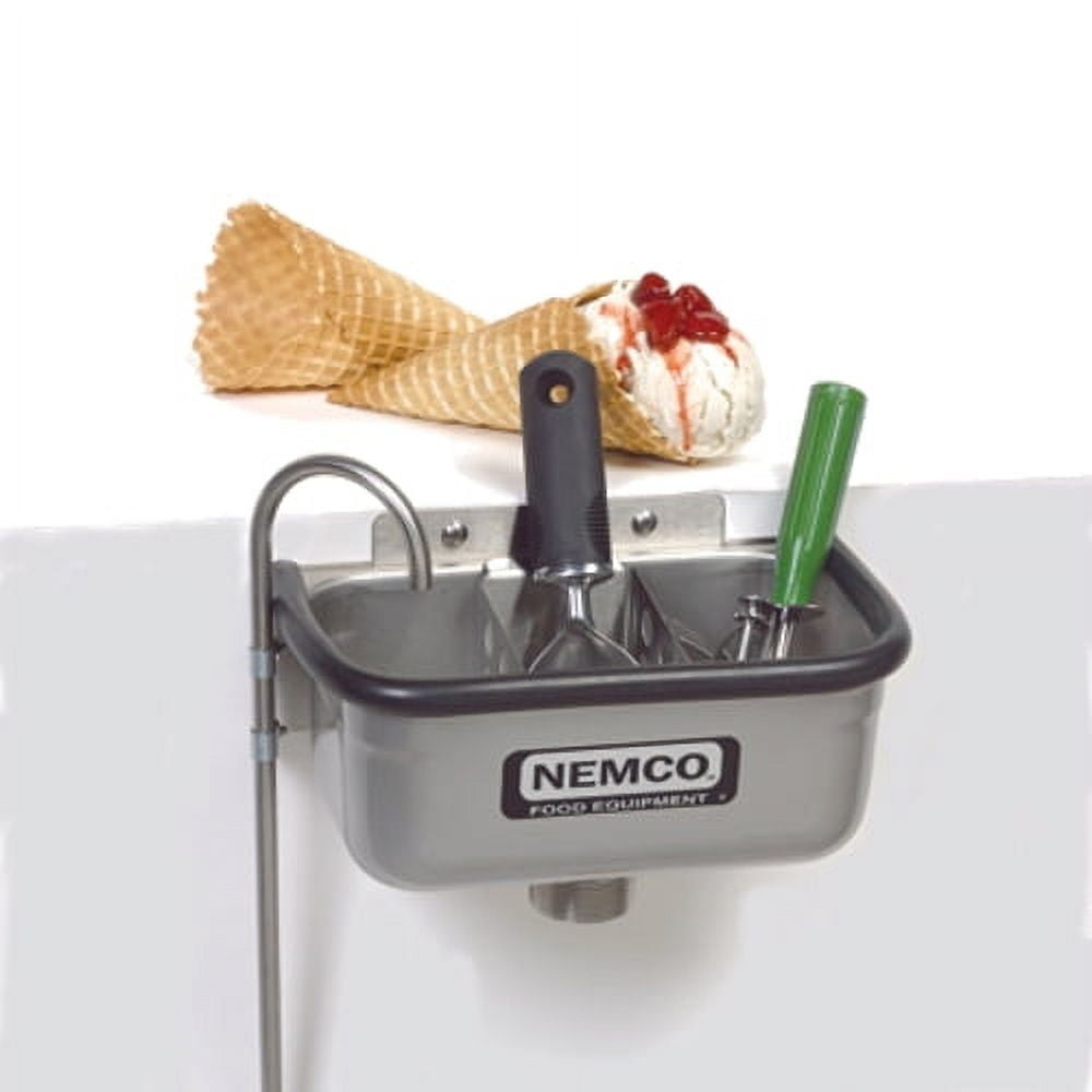 Nemco 10 Inch Spadewell Dipper Well, Stainless Steel, Overflow Drain ...