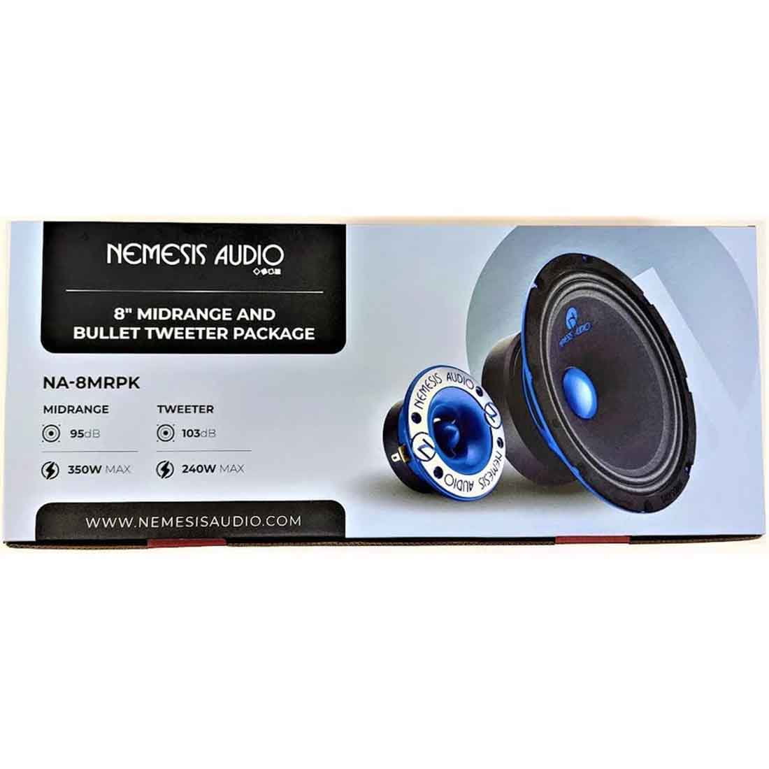 Nemesis Audio NA-8MRPK 8" 350W Max Midrange Car Speaker + Bullet Tweeter Package - Walmart.com