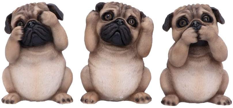 Nemesis Now Three Wise Pugs 8.5cm, Resin, Fawn - Walmart.com