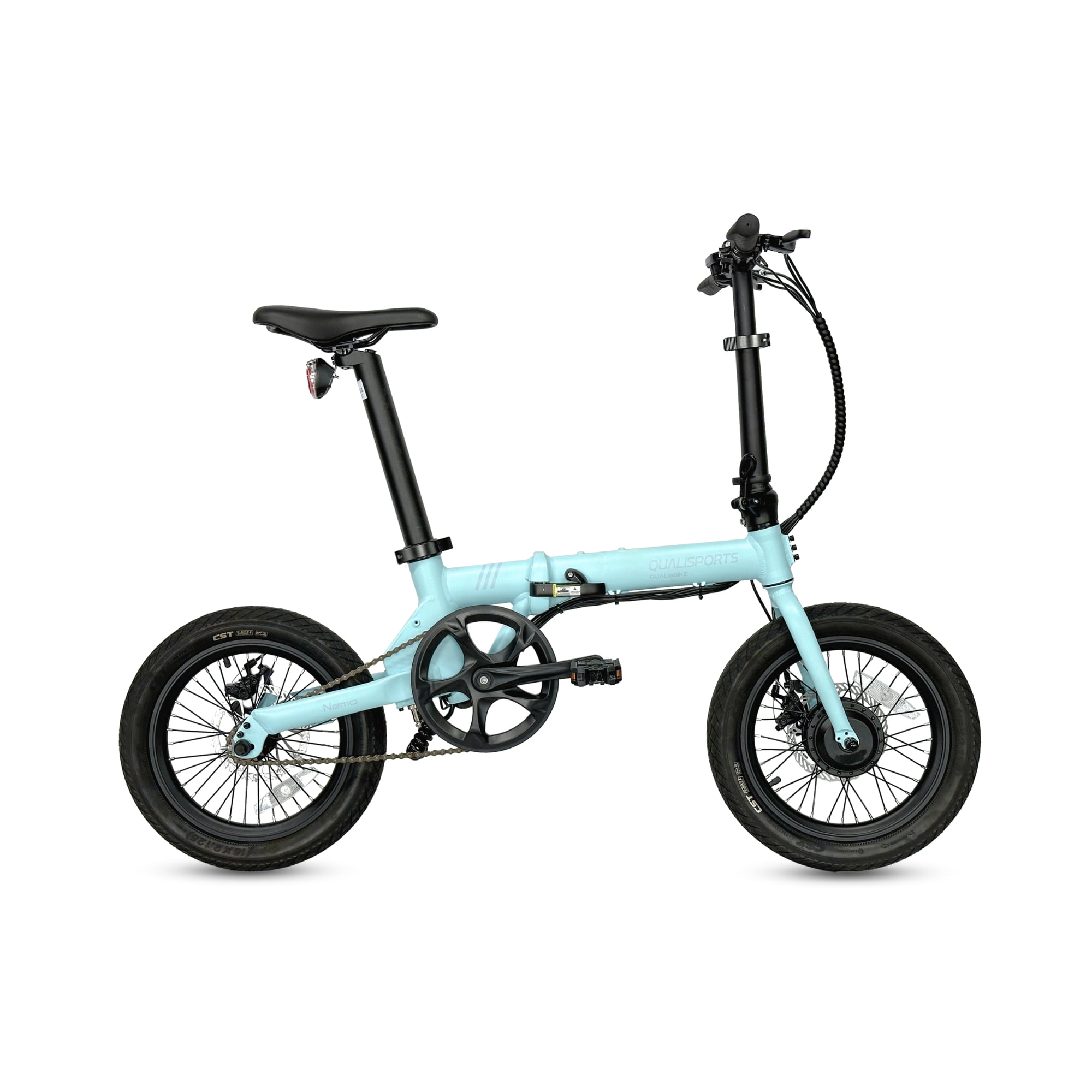 Nemo Lightweight Folding Electric Bike Removable Samsung Battery Single Speed Compact Ebike ...