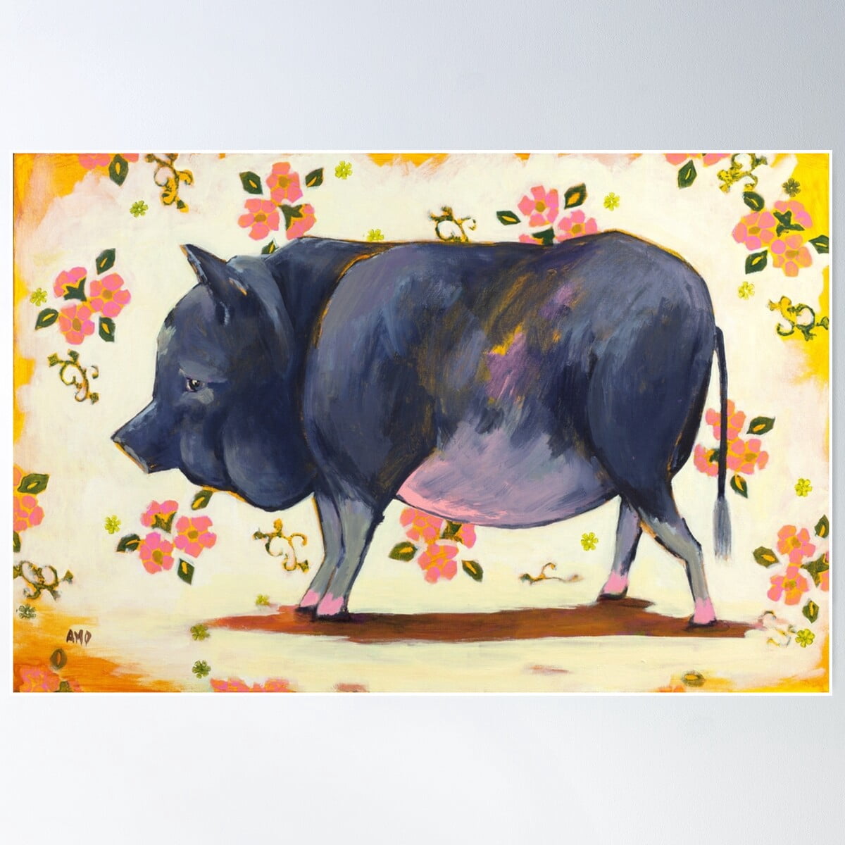 Nemo The Pig Poster Wall Art, Modern Wall Decor For Living Room Bedroom ...