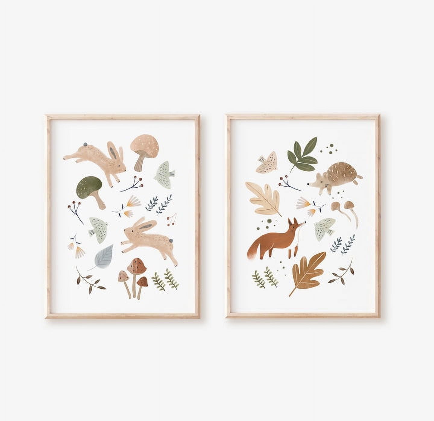 Nemo and Her Woodland Art Print Set of 2, Nursery Wall Art Decor ...