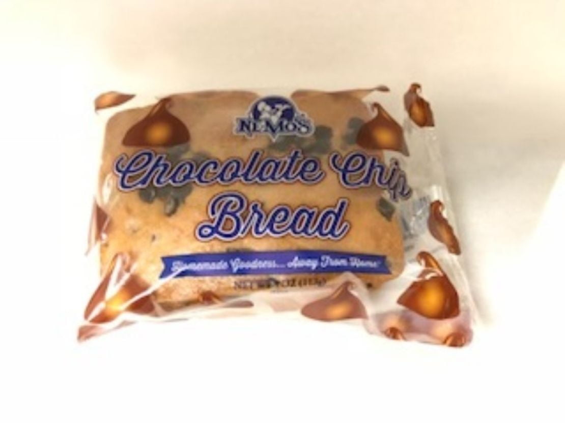 Nemo's Chocolate Chip Cake Bread Individually Wrapped 4oz (PACK OF 12 ...
