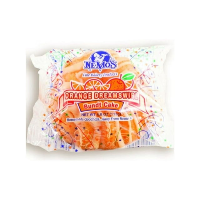 Ne-Mos Chocolate Bakery Orange Dreamswirl Bundt Cake, 4.25oz - Pack of ...
