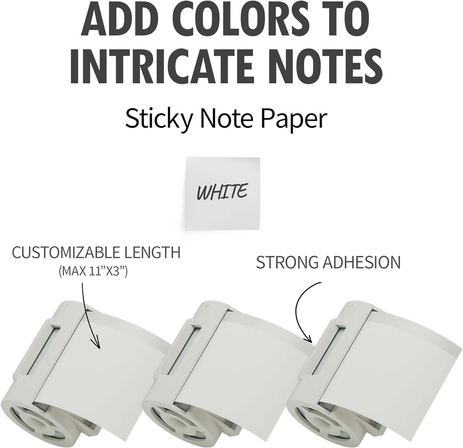 Nemonic Sticky Note Cartridge | 3 Rolls Printable Sticker Paper For ...