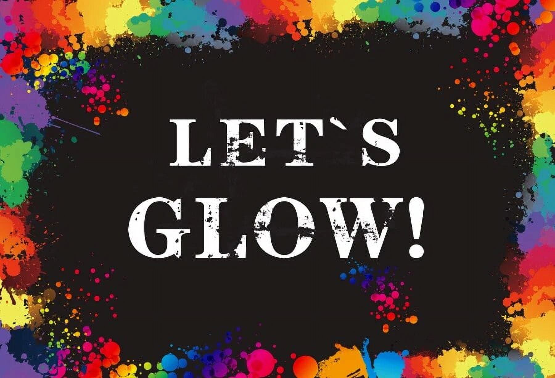 Neno Glow in The Dark Birthday Party Photography Backdrop Colorful ...