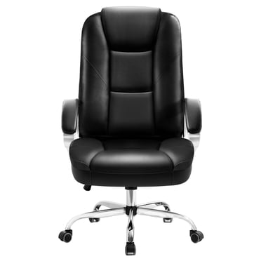 Staples Rutherford Luxura Black Manager Chair, Mid-Back Modern ...
