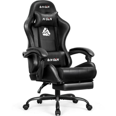 Staples Emerge Vortex, Bonded Leather Gaming Chair, Ergonomic, Black ...
