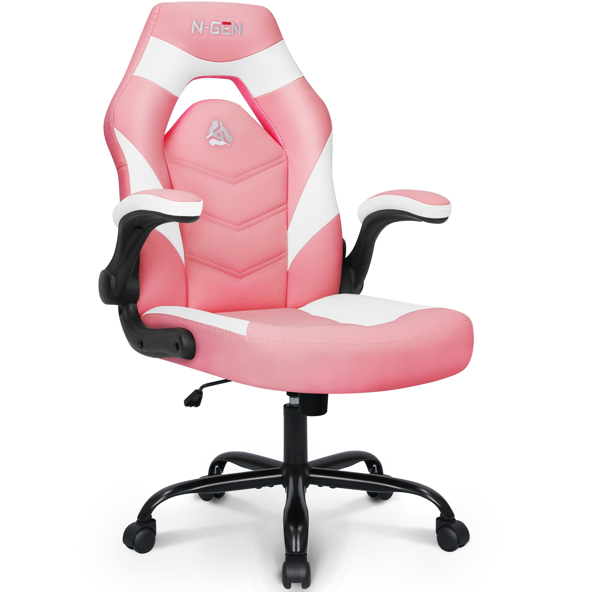 Neo Chair Ergonomic Gaming Chair Pink, Leather Computer Desk Chair with ...
