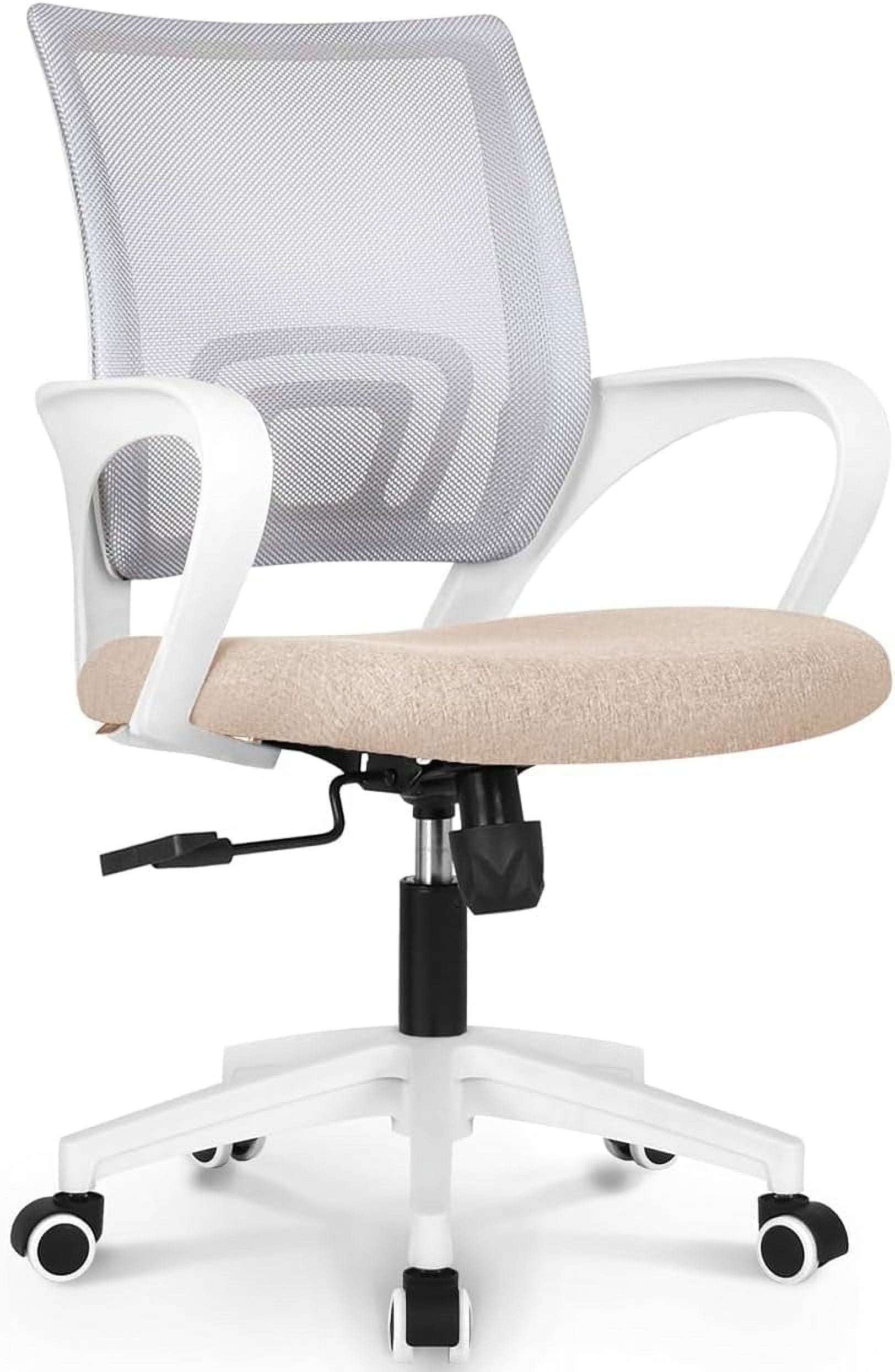 Neo Chair Home Office Desk Chair Ergonomic with Lumbar Support Breathable Mesh Adjustable Swivel Beige Walmart