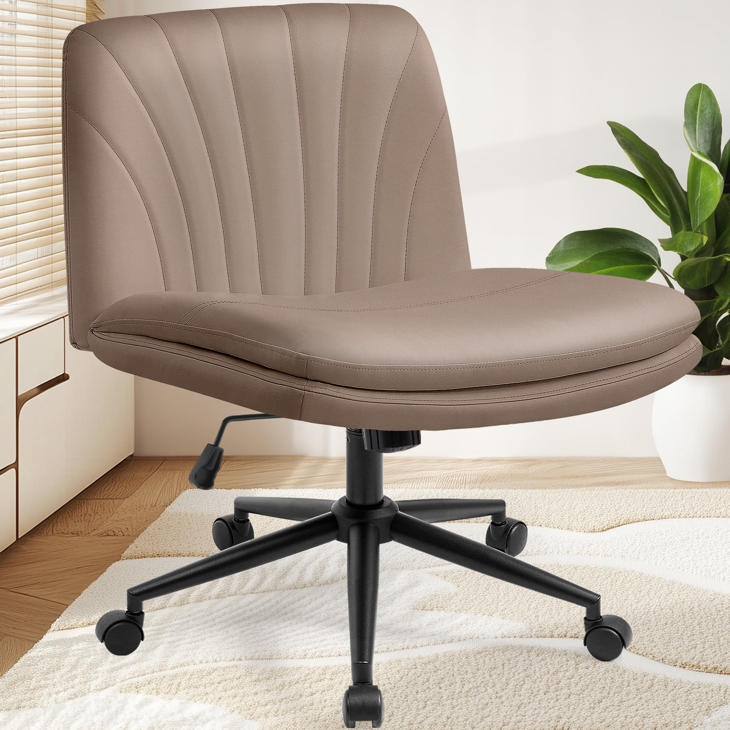 Neo Chair Office Chair Armless Criss Cross Legged Chair with Wheels ...