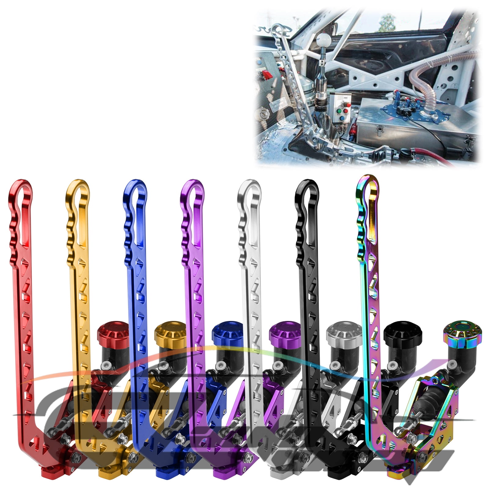 Neo Chrome Hydraulic Racing Hand E Brake Drift Handbrake Lever + Oil ...