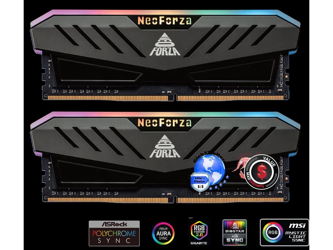 Neo Forza MARS 64GB (2x32GB) 288-Pin DDR4 3200 (PC4 25600) RGB SDRAM ...