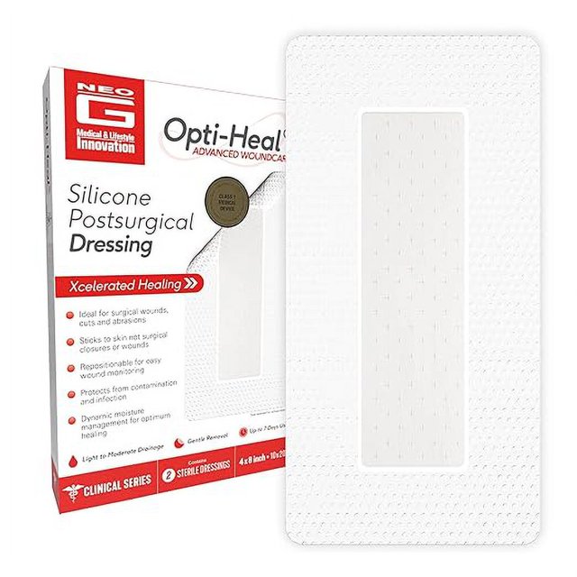 Neo G Opti-Heal Silicone Surgical Dressing – Sterile Adhesive Bandages ...