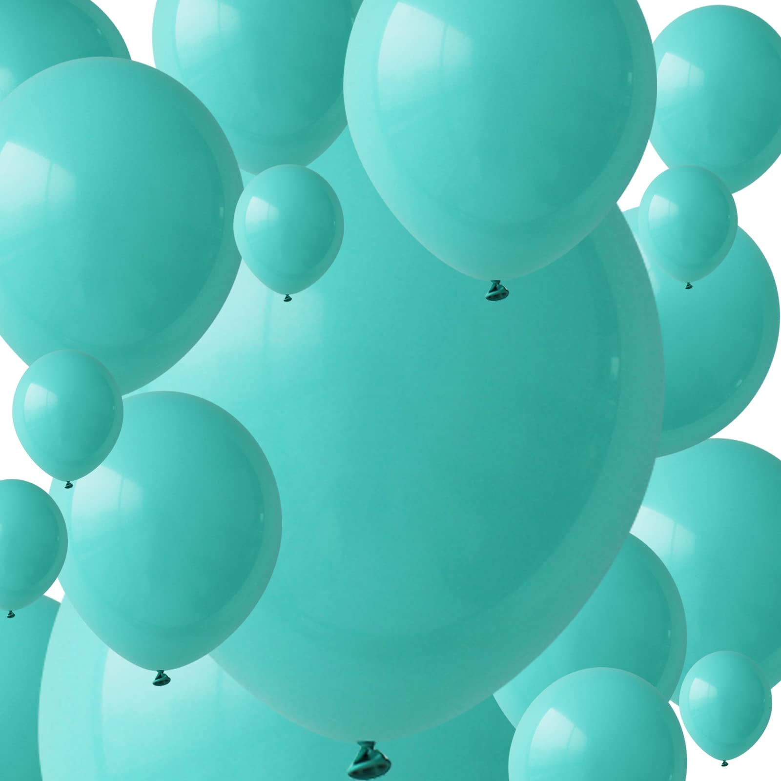 Neo LOONS 100EGSC Pcs Turquoise Blue Balloons Latex Balloons Sizes 18 ...