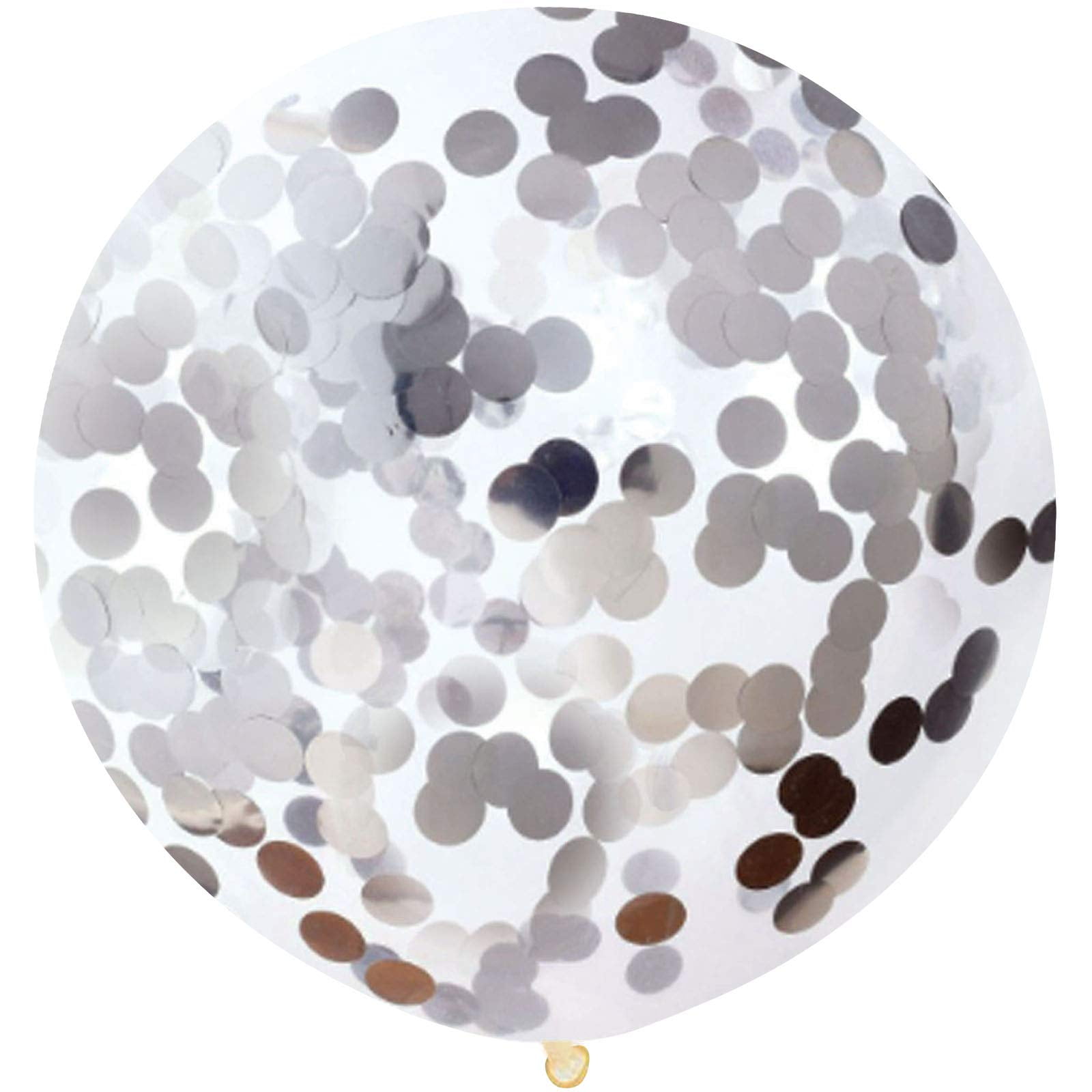 Neo LOONS 36 Inch Giant Confetti Balloons, Silver Latex Confetti Round ...