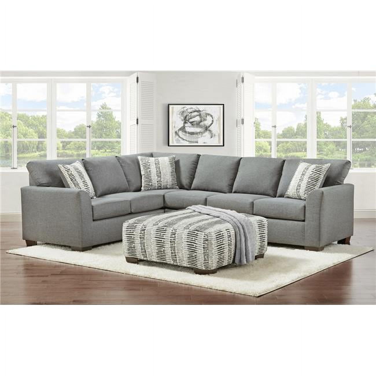 Neo Living NL702-GRAY-SEC Evelyn Corner Sectional, Gray - Walmart.com