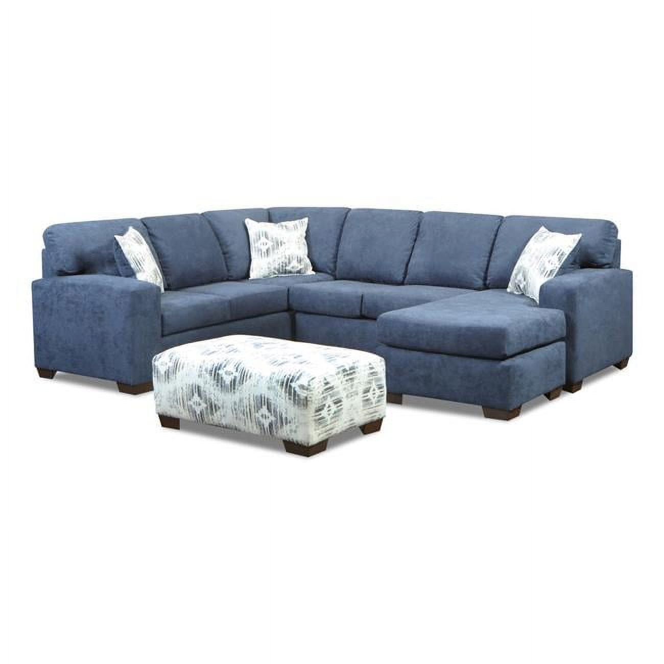 Neo Living NL707-NAVY-SEC-CHAISE Nancy Corner Sectional with Right ...