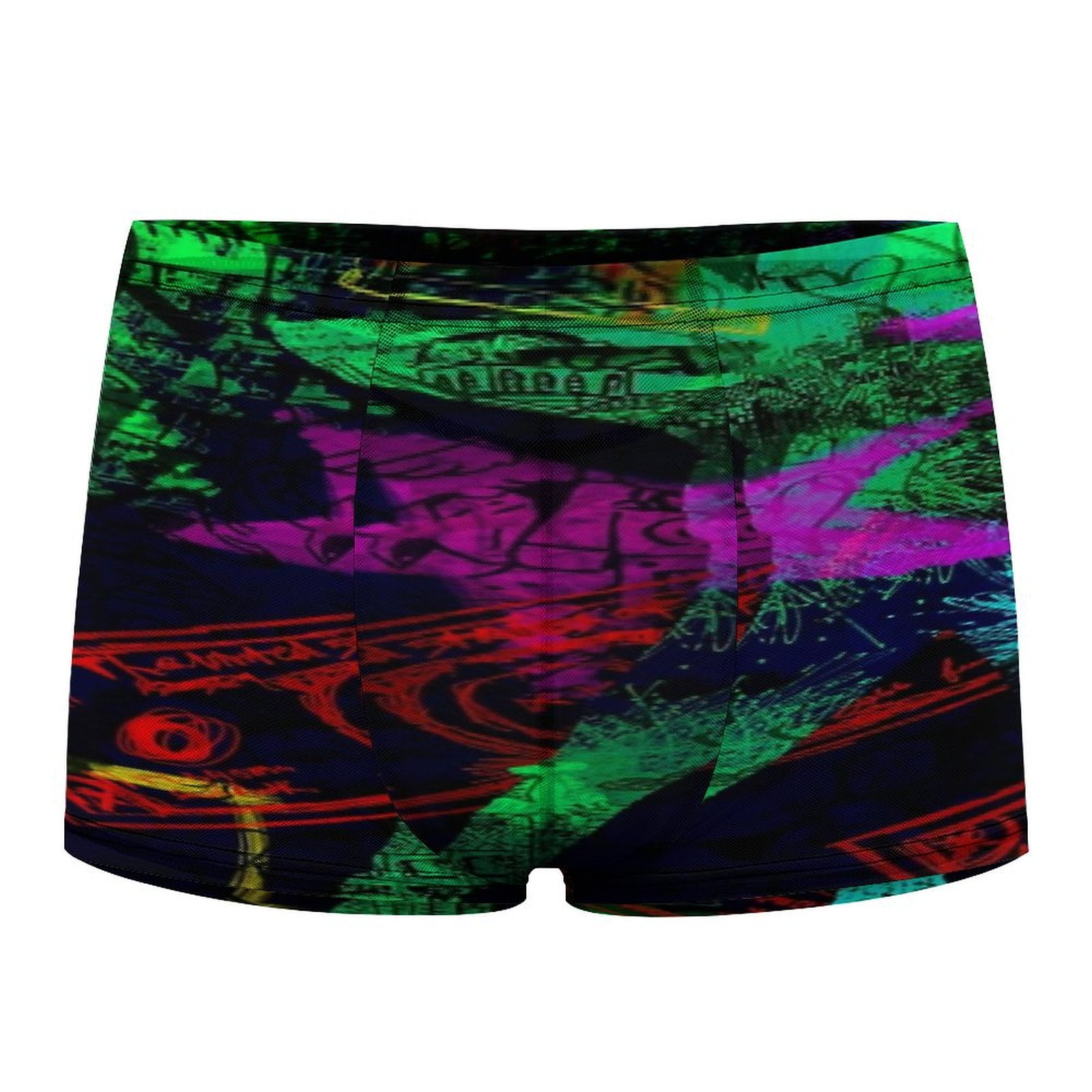 Neo Pop Art Blacklight Glow in The Dark Men's Mesh Boxer Briefs Cooling ...