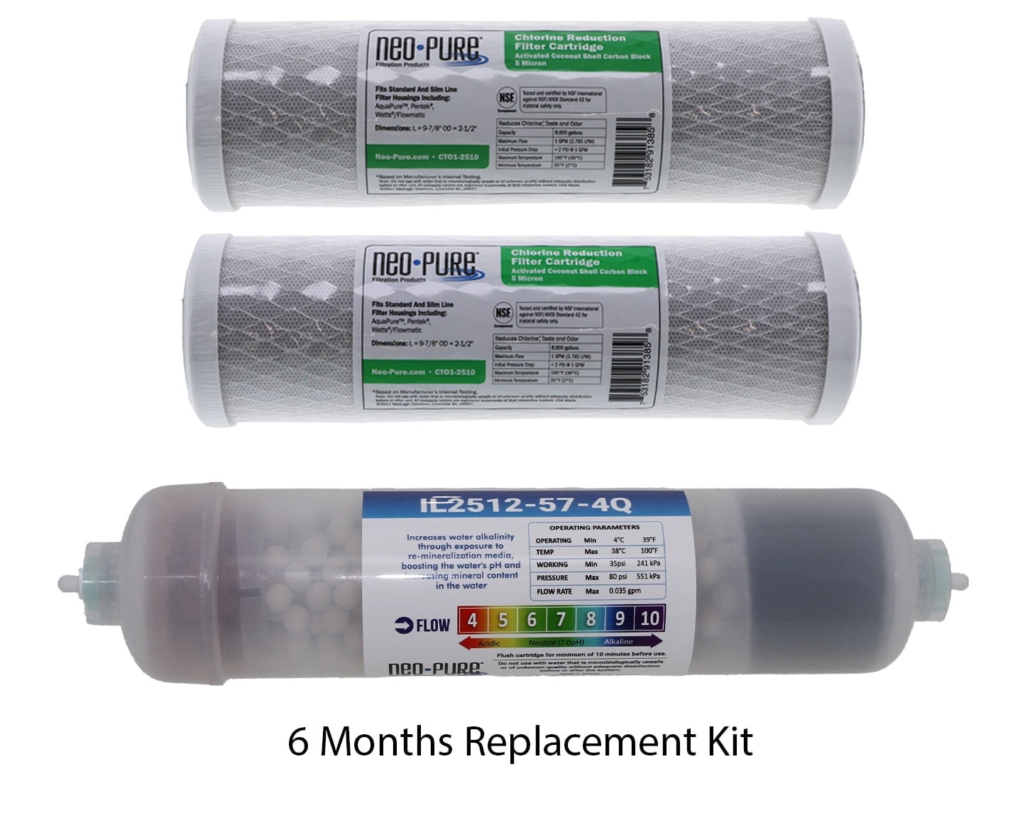 Neo-Pure 4-Stage Residential Replacement Water Filter Kit, 3-Pack ...