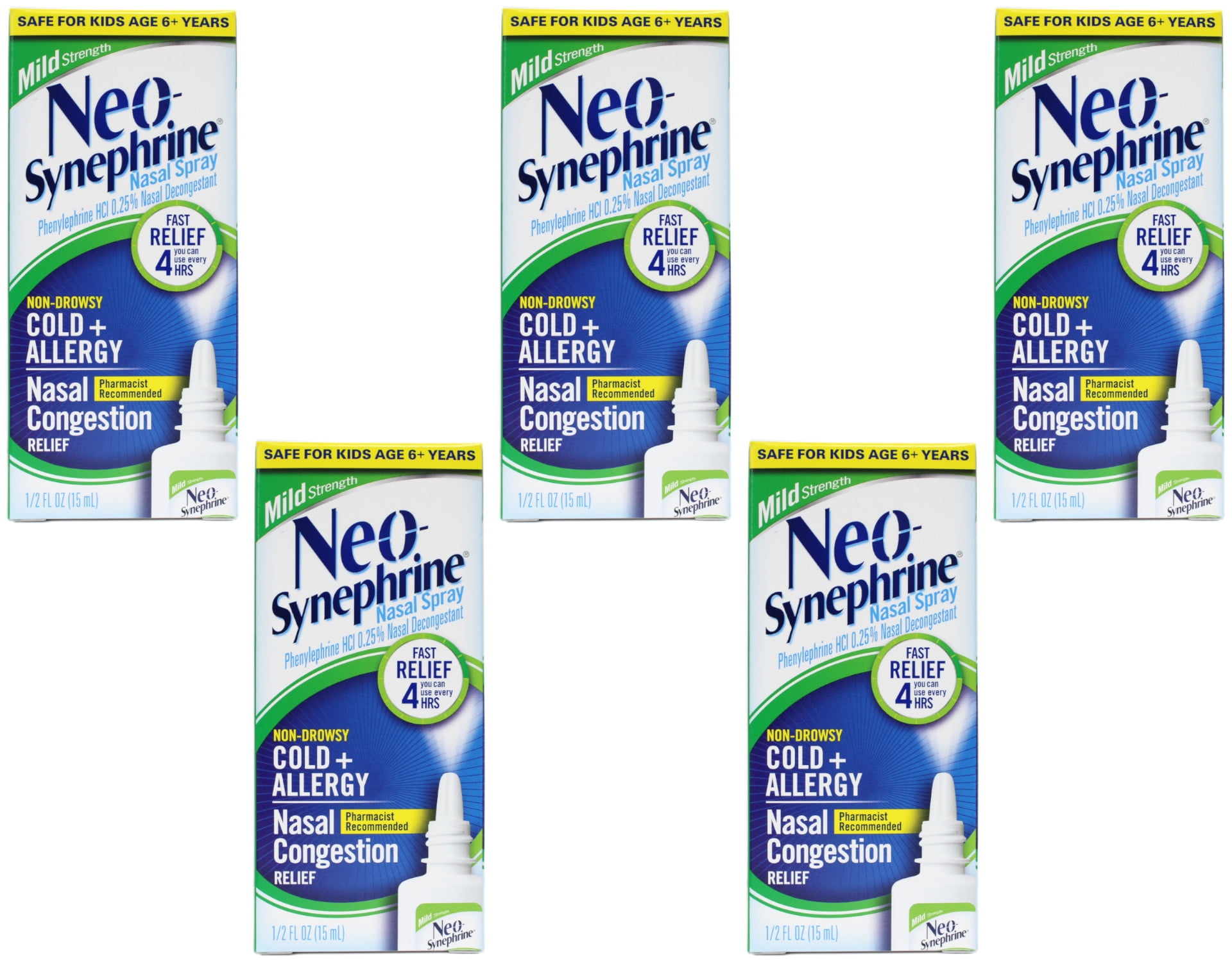 Neo-Synephrine Cold and Allergy Nasal Spray Mild Formula, 0.5 fl oz (5 ...