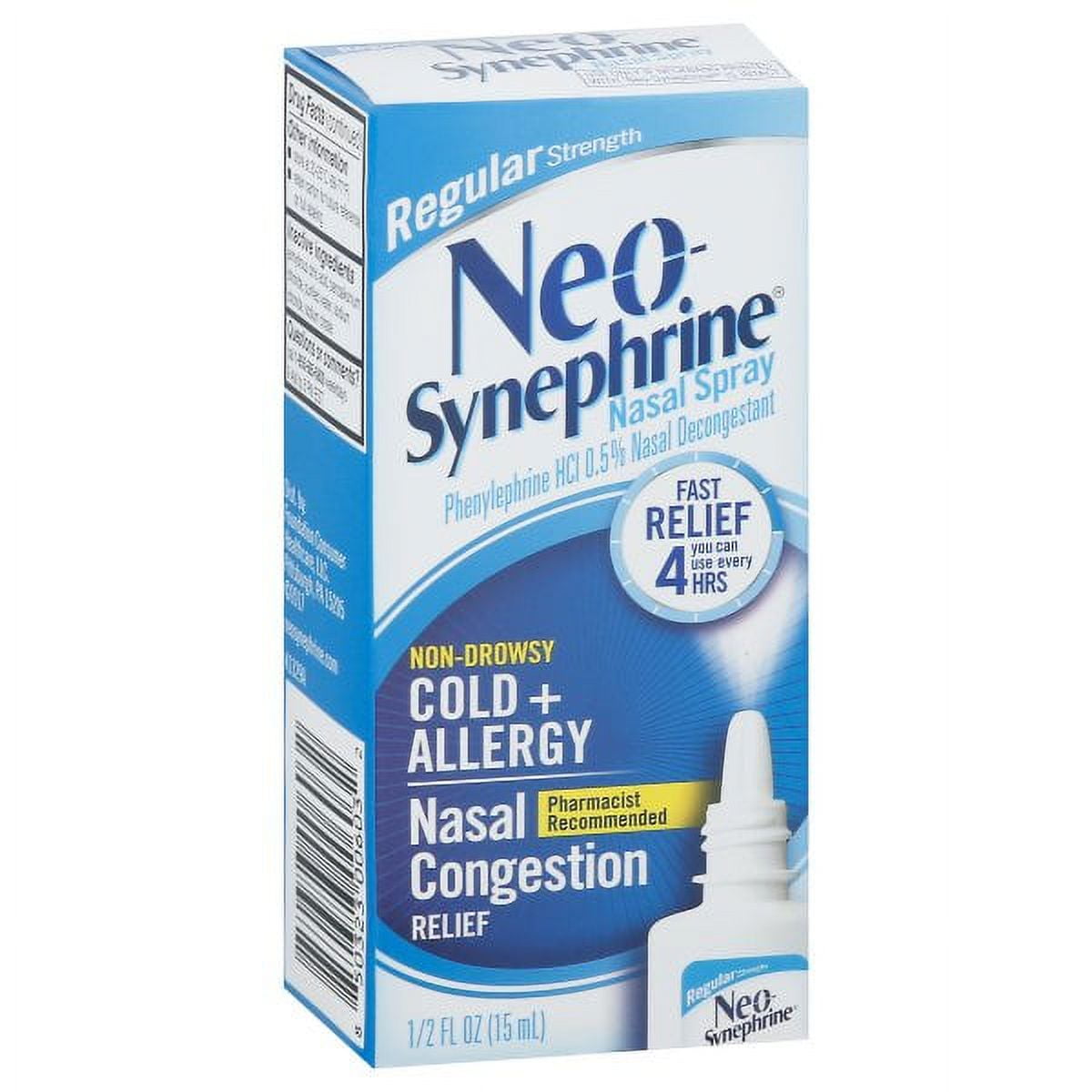 Neo Synephrine Nasal Congestion Relief Spray, 0.5 Fl. Oz. HSA/FSA ...