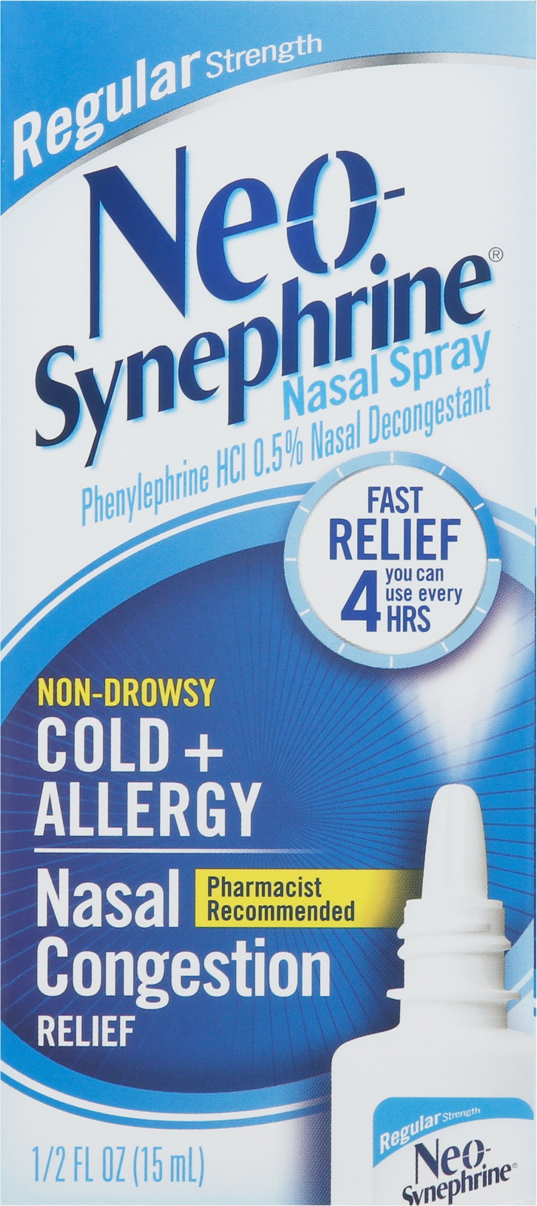 Neo Synephrine Nasal Congestion Relief Spray, 0.5 Fl. Oz. HSA/FSA ...