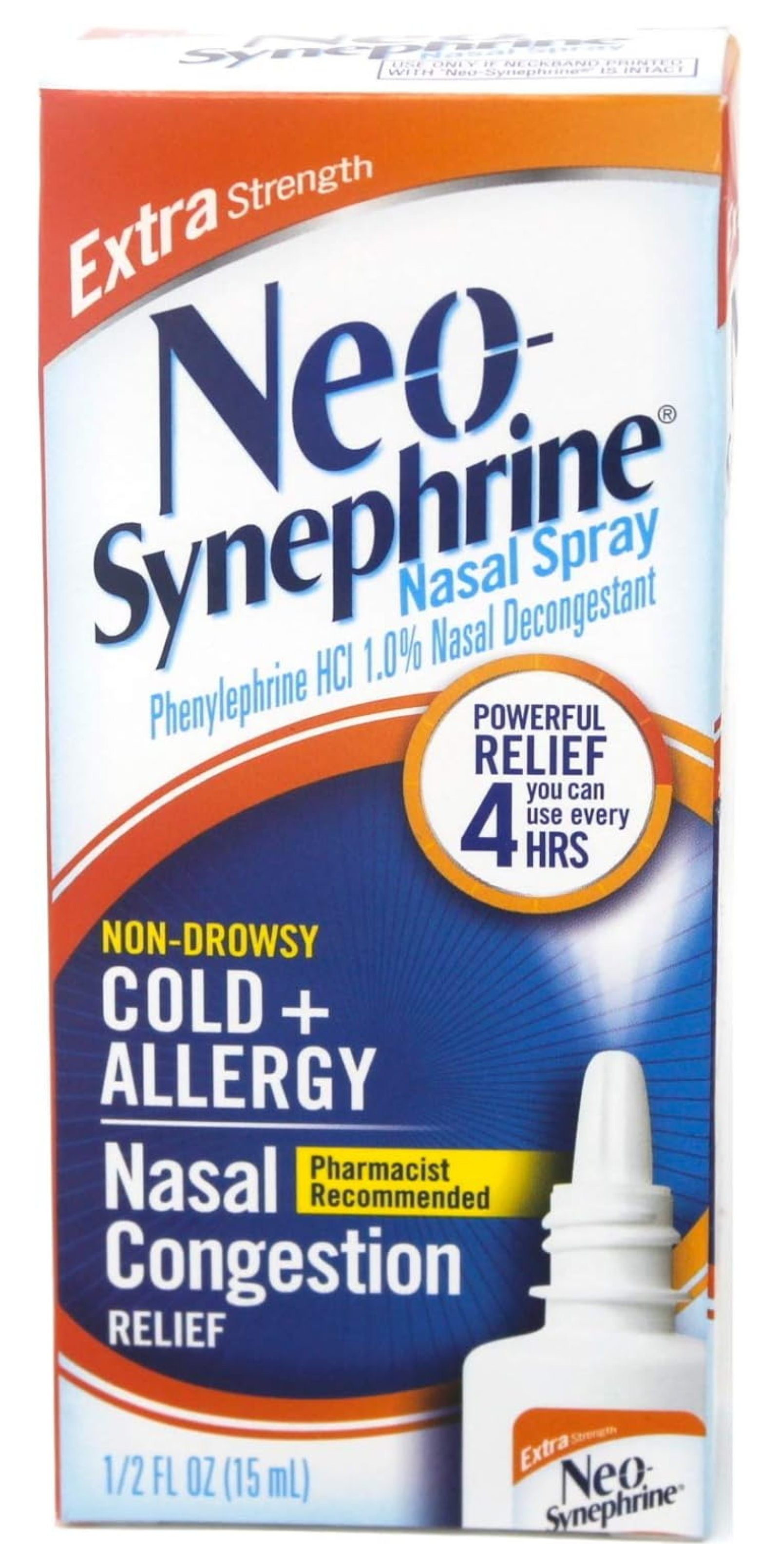 Neo-Synephrine Nasal Spray , Extra Strength Formula, 0.50 Ounces each ...