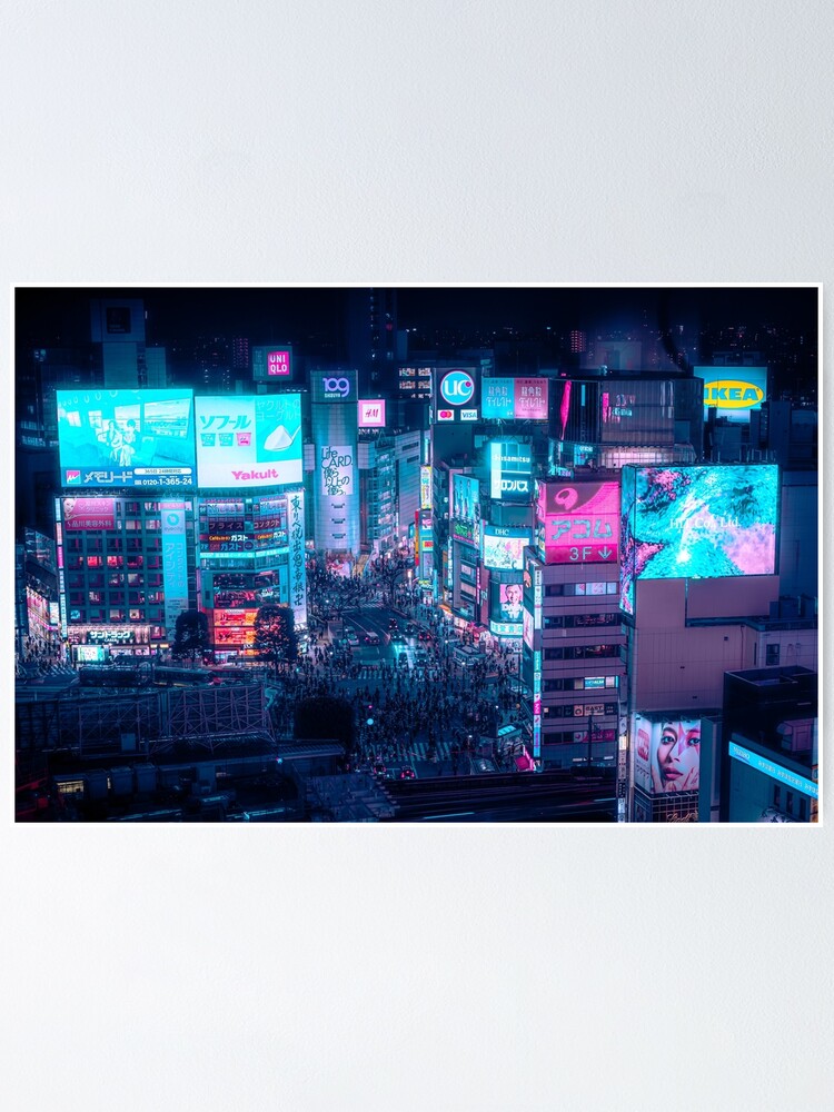 Neo Tokyo - Shibuya Crossing Fashion Art Decor Frame - Walmart.com