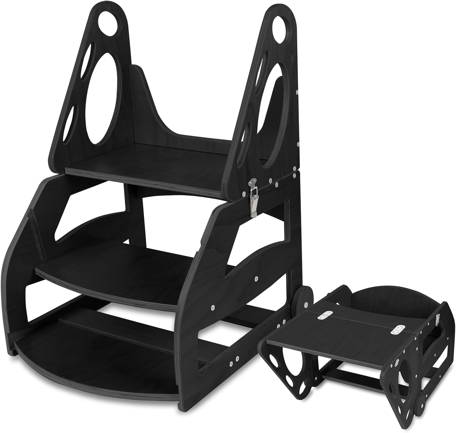 Toddler Step Stool, 2 in 1 Wooden Step Stool for Toddler, Adjustable ...