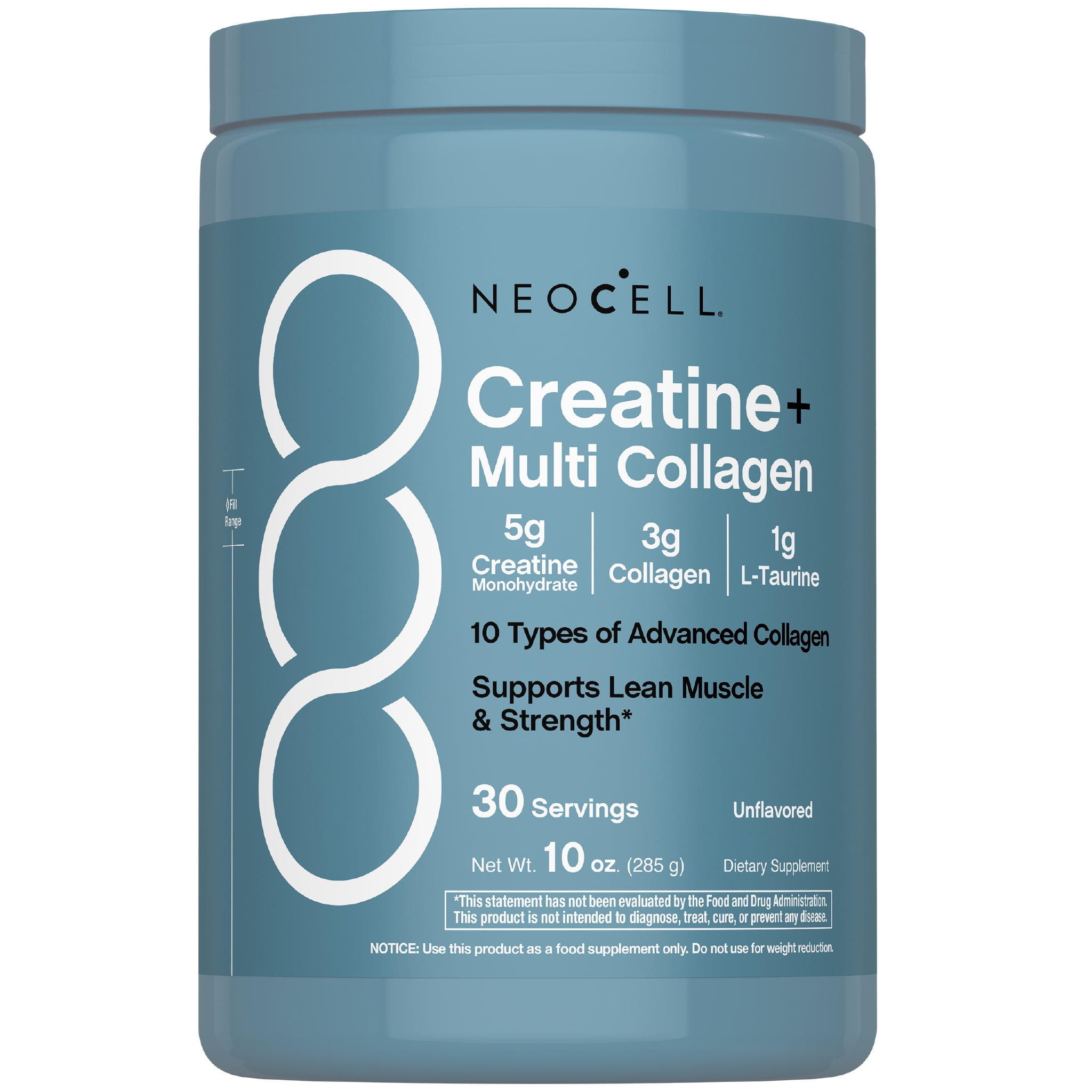 Creatine Monohydrate Powder | 30 Servings with Multi Collagen Peptides ...