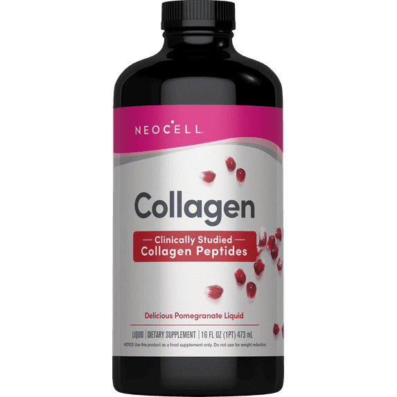 NeoCell Hydrolyzed Collagen Peptides Liquid - Pomegranate, 16 oz., 1 ...