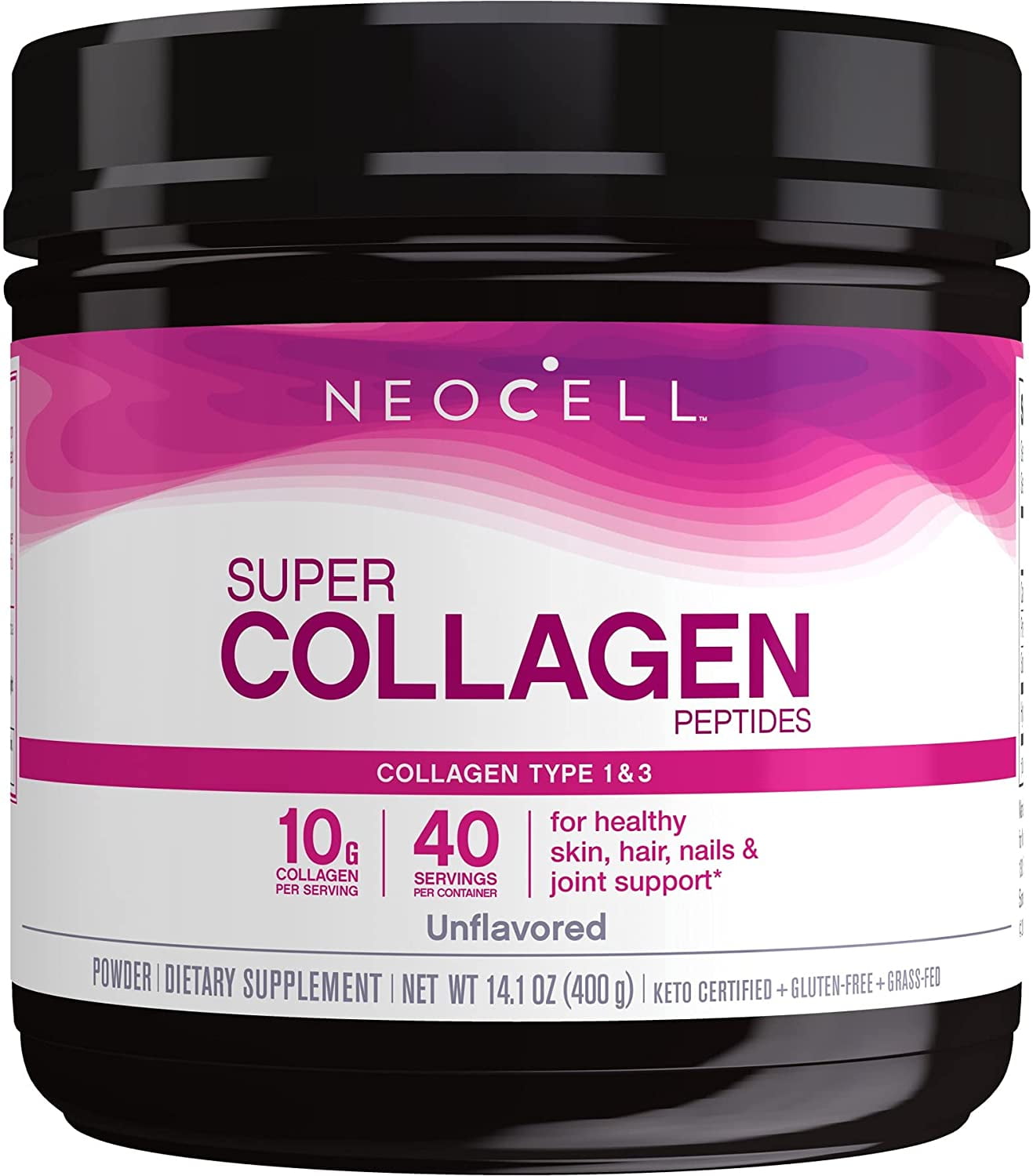 NeoCell Super Collagen Peptides Powder, 14 Ounces, Non-GMO, Grass Fed ...