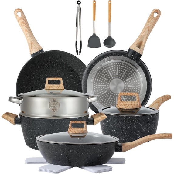 NeoMart - 16PCS Pots and Pans Set Non Stick Cookware Set Nonstick with ...