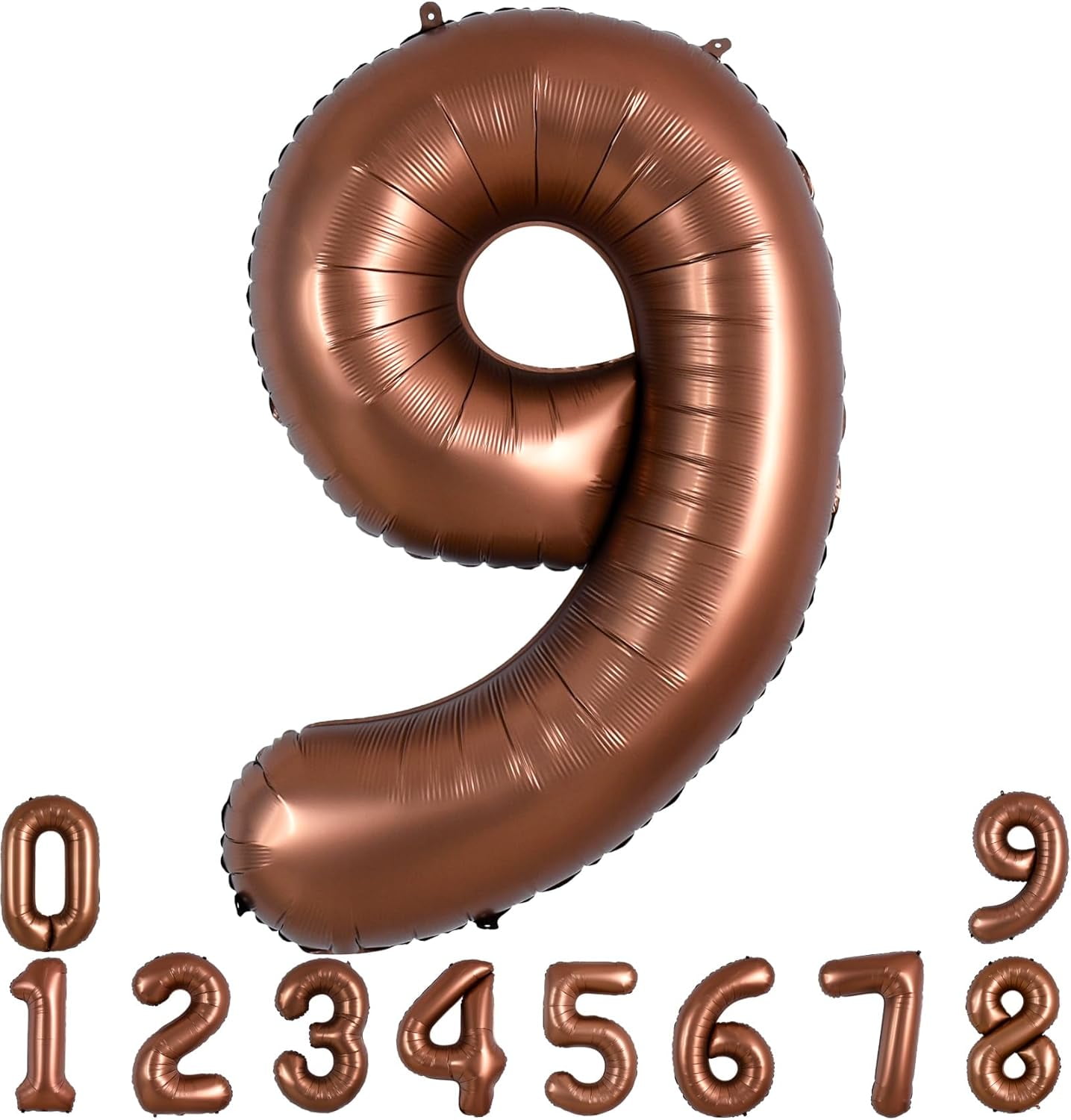 NeoMart 40 Inch Coffee Brown Large Numbers Balloon 0-9 Birthday Party ...